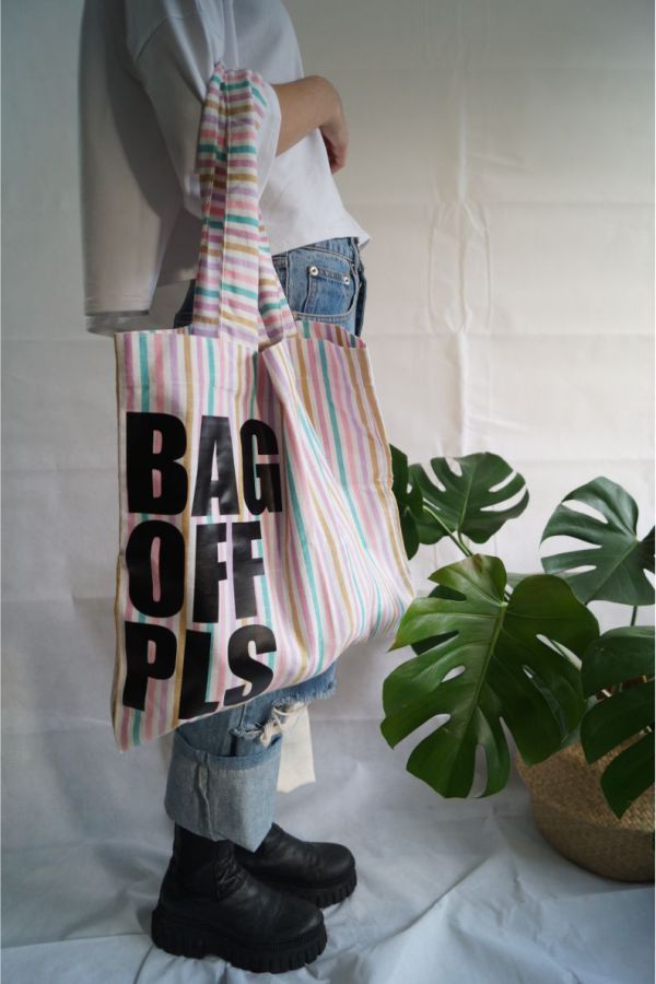 Colourful Daisy Upcycled Tote Bag With Print - Laconie